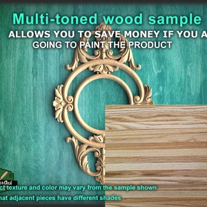 Large Onlay Arched Wooden Center Door Decor, Millwork Furniture Onlays ...