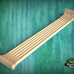 Regal Fluted Wooden Carved Pilaster (flat Back Columns), Classical Wood ...