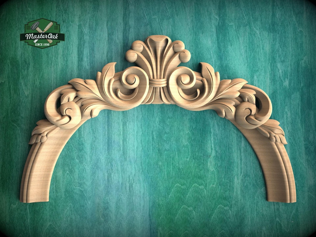 Baroque Style Wooden Arch Decoration – Classic Swirls and Foliage ...