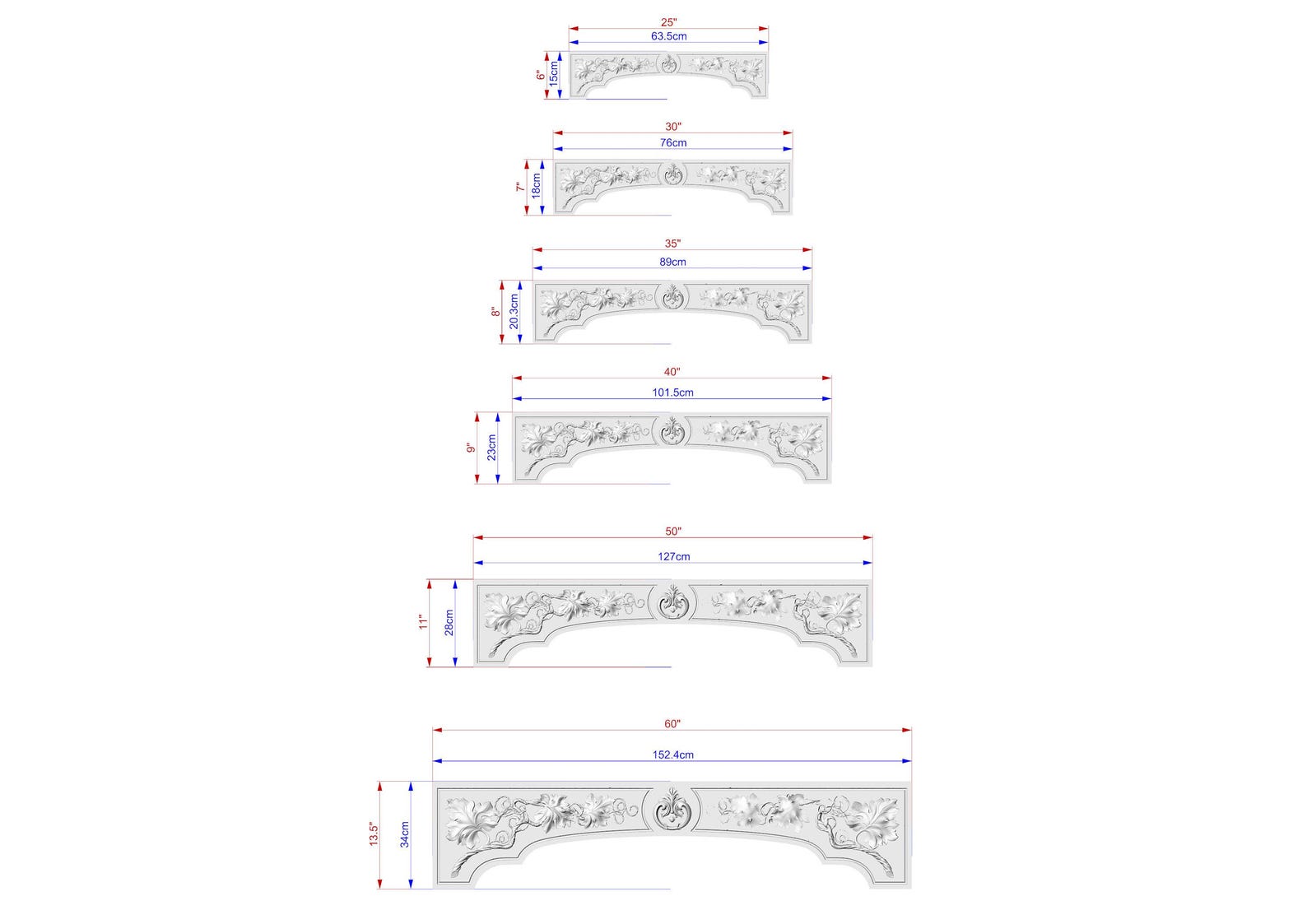 Elegant Handcrafted Wooden Range Hood Pediment, Vineyard-inspired ...