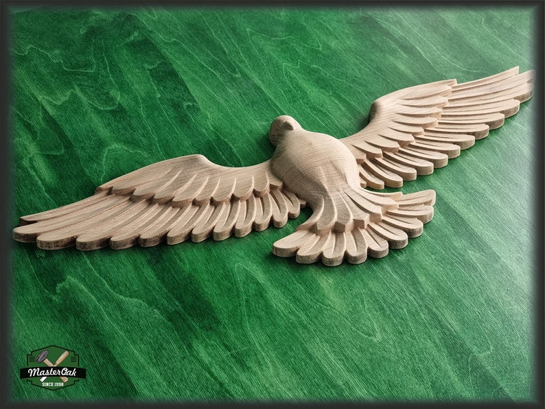 Flying Dove Wooden Wall Decor Unfinished Carved Bird Wedding - Etsy