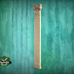 Wooden Carved Classic Corinthian Column Pilaster, Wood Ionic Pilaster ...