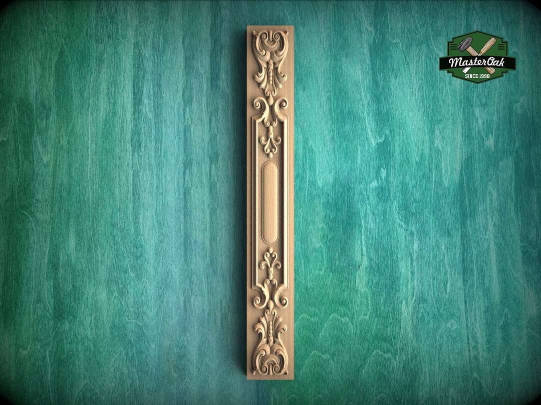 Whispers of Antiquity: A Refined Wooden Pilaster Embellishment, 1 Pc ...