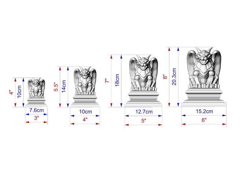 Gargoyle Wooden Statue Small Gothic Imp Gargoyle Finial Bed - Etsy