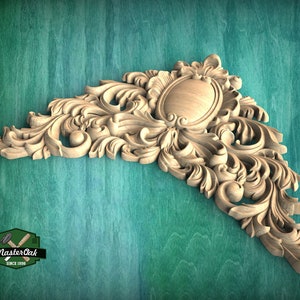 Victorian Flourish: Carved Wooden Archway Keystone, Unpainted, 1pc ...