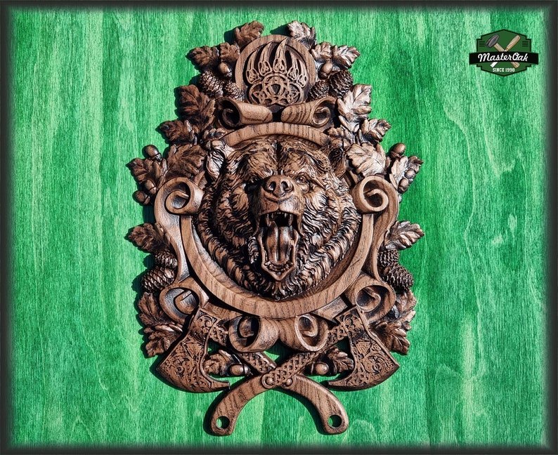 Angry Celtic Bear, Celtic Wood Carving, Viking Carving, Celtic Lord of ...