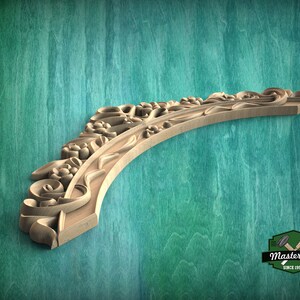 Nature-inspired Wood Carved Arch Onlay – Elegant Interior Accent, 1pc ...