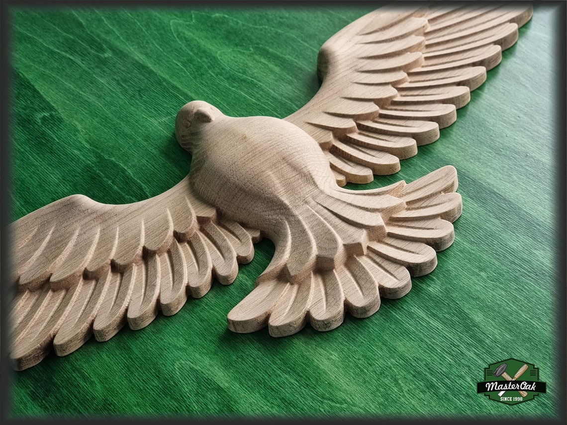 Flying Dove Wooden Wall Decor Unfinished Carved Bird Wedding - Etsy