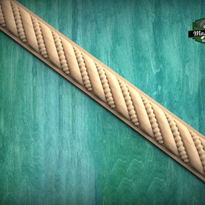 Classic Twisted Rope Wooden Moulding – Decorative Frieze Element, 40 ...