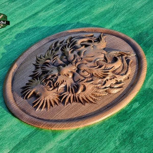 Daemon Face Carved O Wood, Demon Mask for Decoration, Devil Decor ...