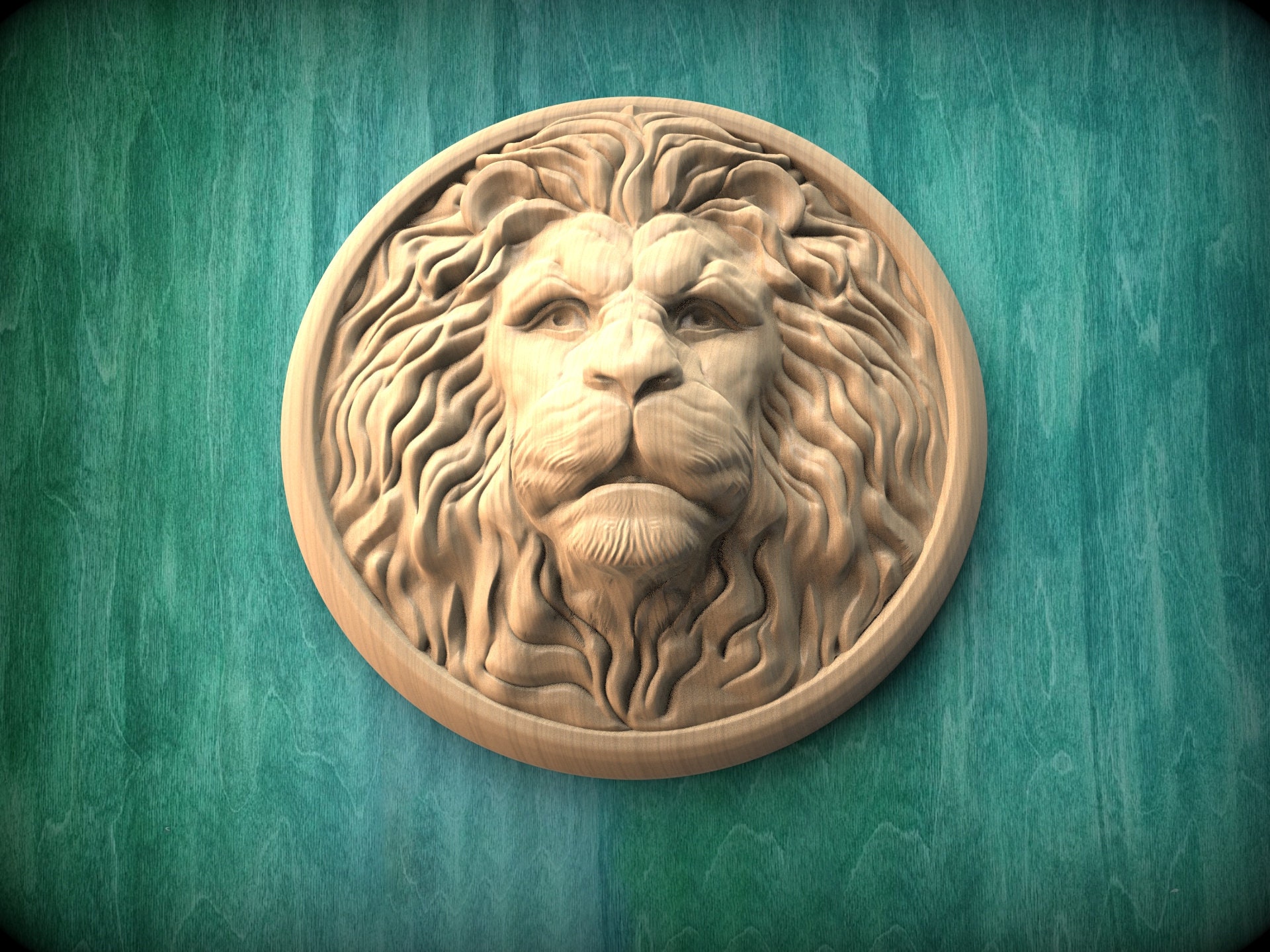 Round Rosette Lion Carved Lion Head Unpainted 1pc Applique - Etsy