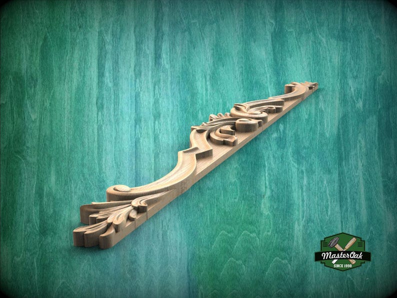 Acanthus Leaf Scroll Applique With Stepped Profile for Furniture Tops ...