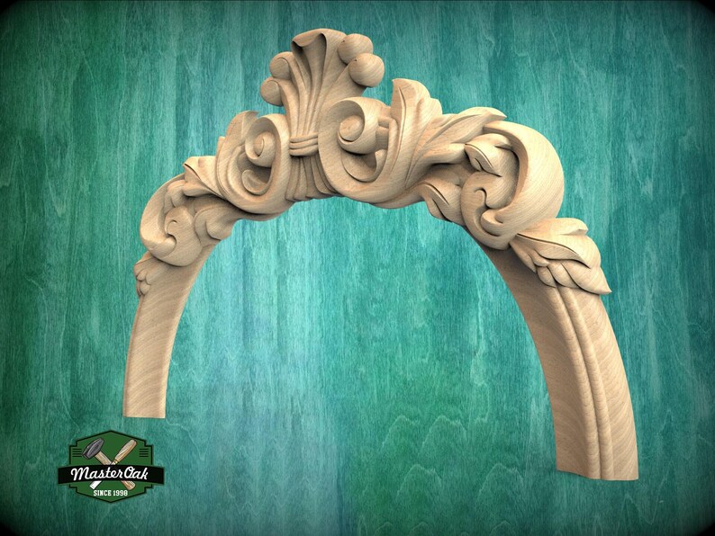 Baroque Style Wooden Arch Decoration – Classic Swirls and Foliage ...