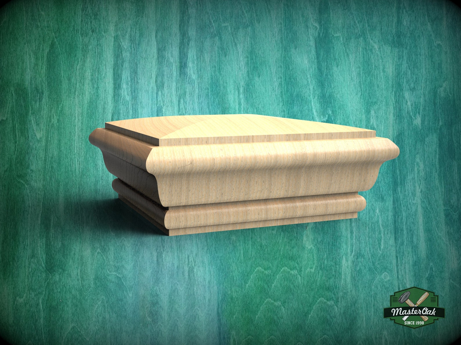 Square Staircase Newel Post Cap Square Post Finials Square - Etsy