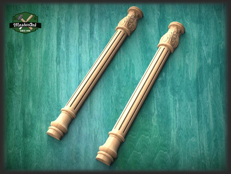 Half Column Pilasters for Fireplace Set 2pc Pair of Carved - Etsy