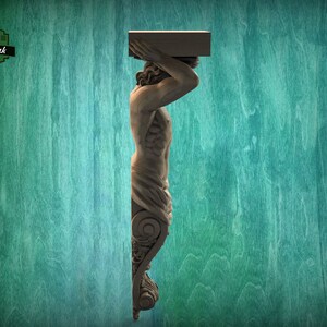 Atlas Corbel - Classical Architectural Element, Unpainted, Decor Carved ...