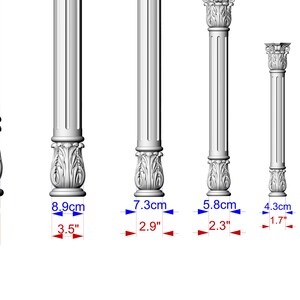 Elegant Corinthian Spindle Column With Acanthus Base, Corinthian Flair ...