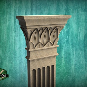 Regal Fluted Wooden Carved Pilaster (flat Back Columns), Classical Wood ...