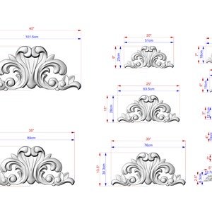 Ornamental Flourish Wood Carved Onlay – Classic Charm, 1 Pc, Unpainted ...