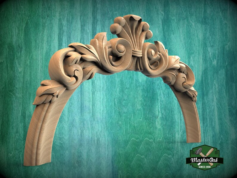 Baroque Style Wooden Arch Decoration – Classic Swirls and Foliage ...