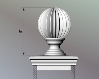 Architectural Wooden Onion Railing Post Topper - Etsy