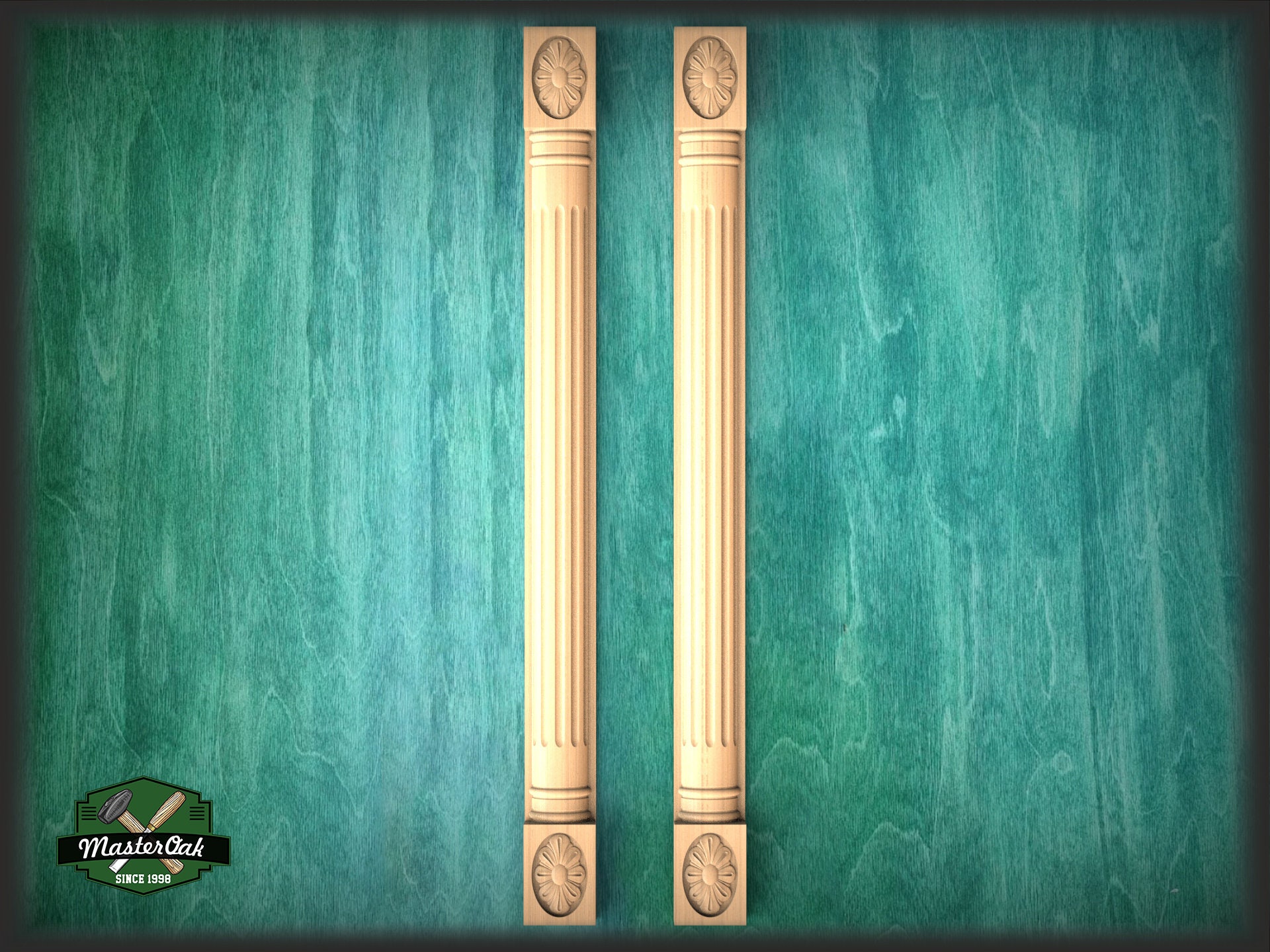 Handcrafted Wooden Classic Style Fluted Pilaster Set 2pc - Etsy