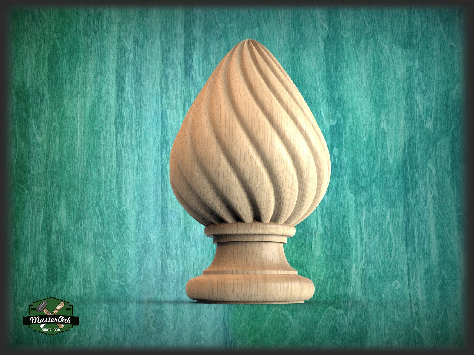 Decorative Twisted Wooden Finial Staircase Newel Post Cap - Etsy