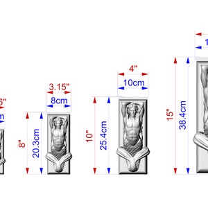 Mermaid and Merman Corbels of Wood, Unpainted, Decorative Carved Wooden ...