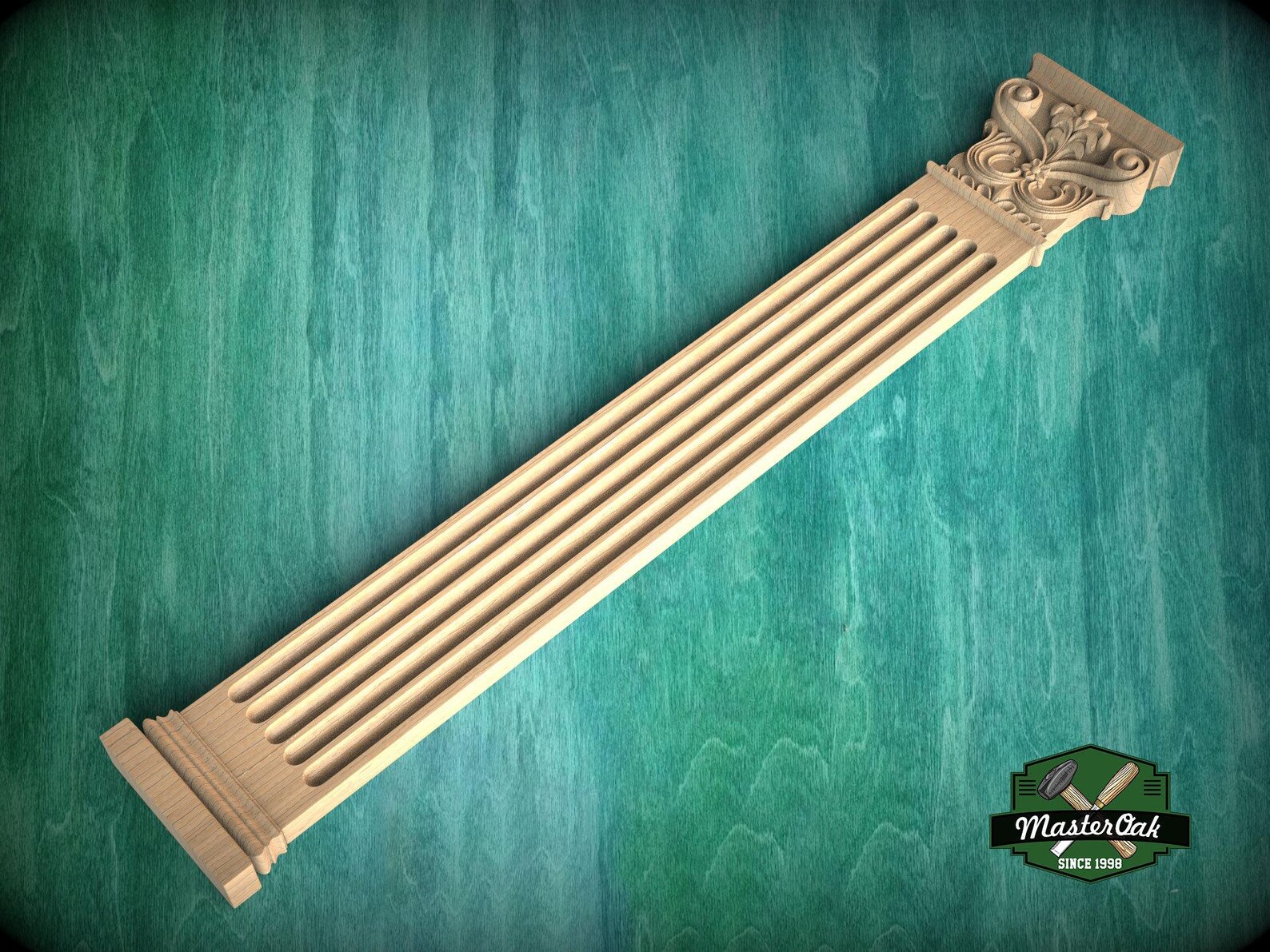 Wooden Carved Classic Corinthian Column Pilaster, Wood Ionic Pilaster ...