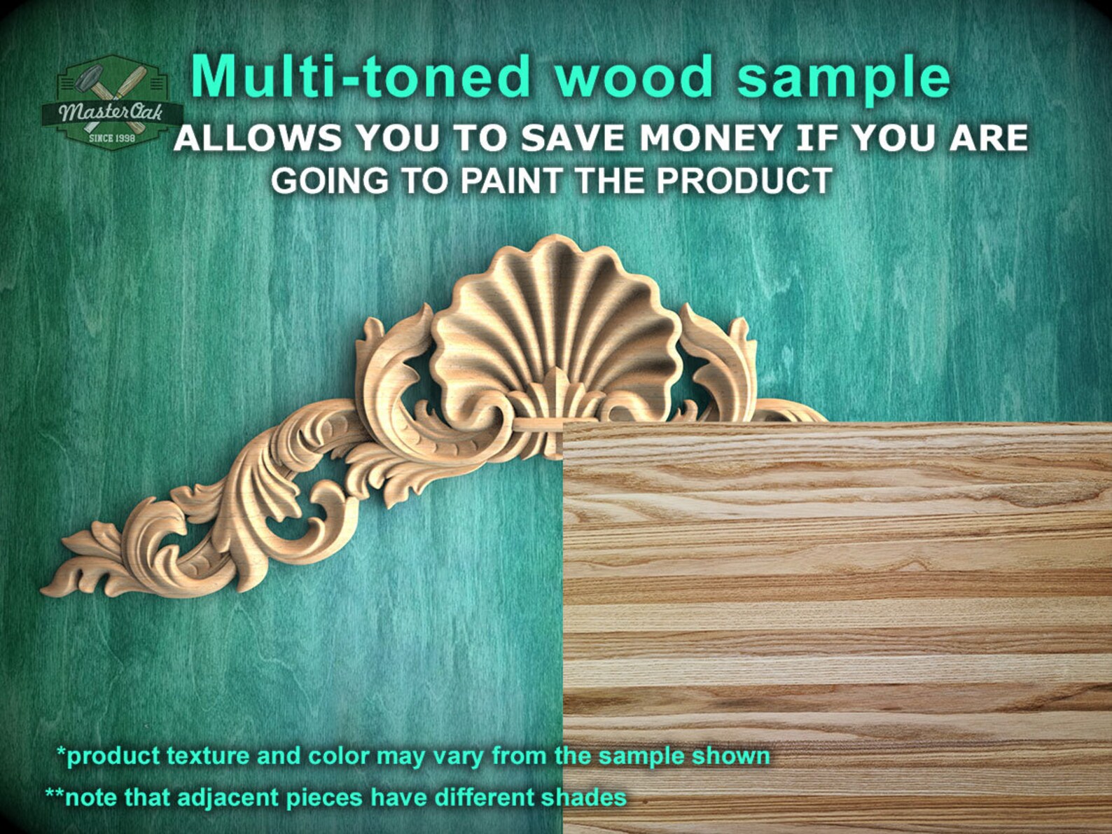 Arched Wooden Shell Decor, Millwork Wood Decorative Shell Applique ...