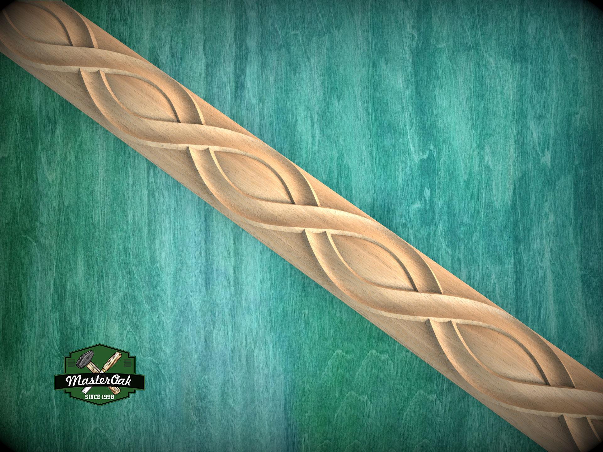 Scandinavian Inspired Continuous Loop Molding, 40" Elegant Wood Detail ...