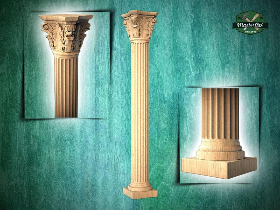 The Elegant Wooden Ionic Column, Ionic Wood Column for Architectural ...