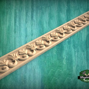 Elegant Leaf Scroll Molding - Classic Fleur-de-lis Design, 40 ...