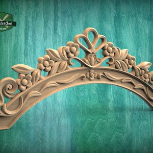 Nature-inspired Wood Carved Arch Onlay – Elegant Interior Accent, 1pc ...