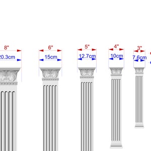Corinthian Elegance Wooden Pilaster, Flat Back Columns, Classical Wood ...