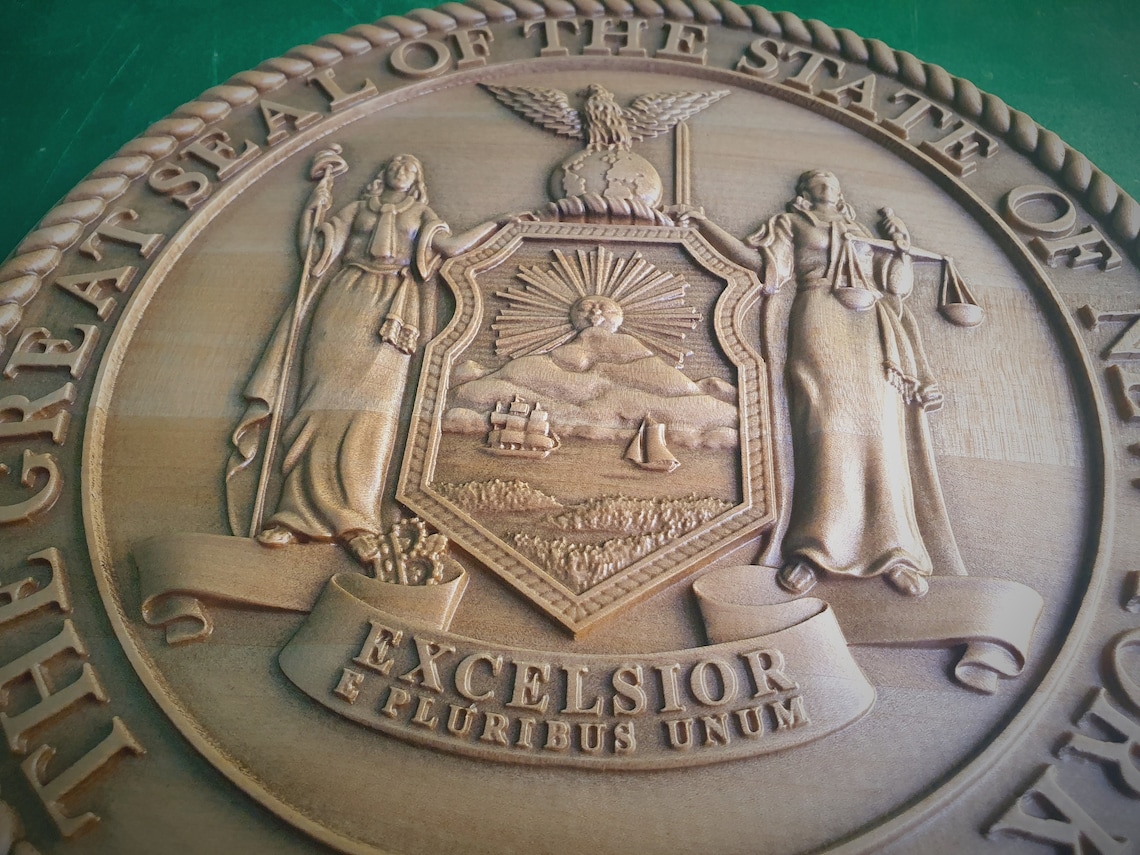 The Great Seal of the State of NEW YORK Coat of Arms of the - Etsy