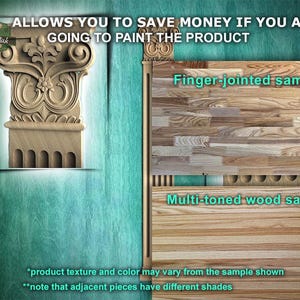 Wooden Carved Classic Corinthian Column Pilaster, Wood Ionic Pilaster ...