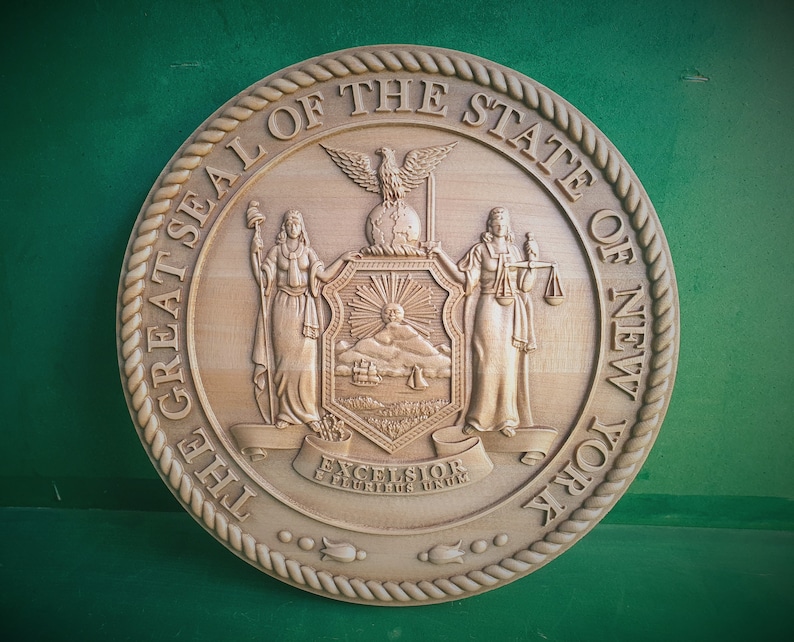 The Great Seal of the State of NEW YORK Coat of Arms of the - Etsy