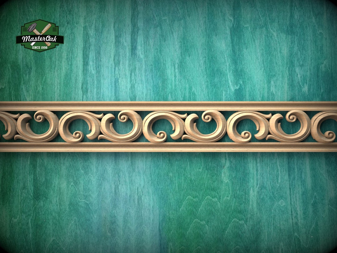 Eternal Scroll Carved Wood Molding - Sophisticated Decor Accent, 40", 1 ...