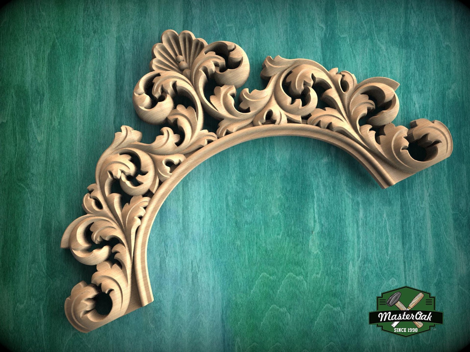 Baroque-style Carved Arch Trim - Luxurious Door Onlay With Foliage, 1pc ...