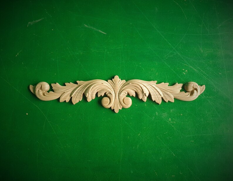 Carved Leaves Onlay 1pc Home Wall Embellishments Furniture - Etsy