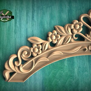 Nature-inspired Wood Carved Arch Onlay – Elegant Interior Accent, 1pc ...