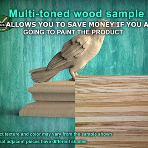 Raven Wooden Finial for Staircase Newel Post #2, Crow Finial Bed Post ...