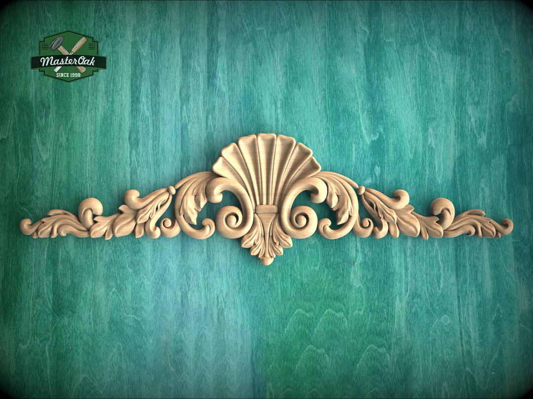 Masterful Carvings: Grand Shell and Acanthus Carved Onlay, Horizontal ...