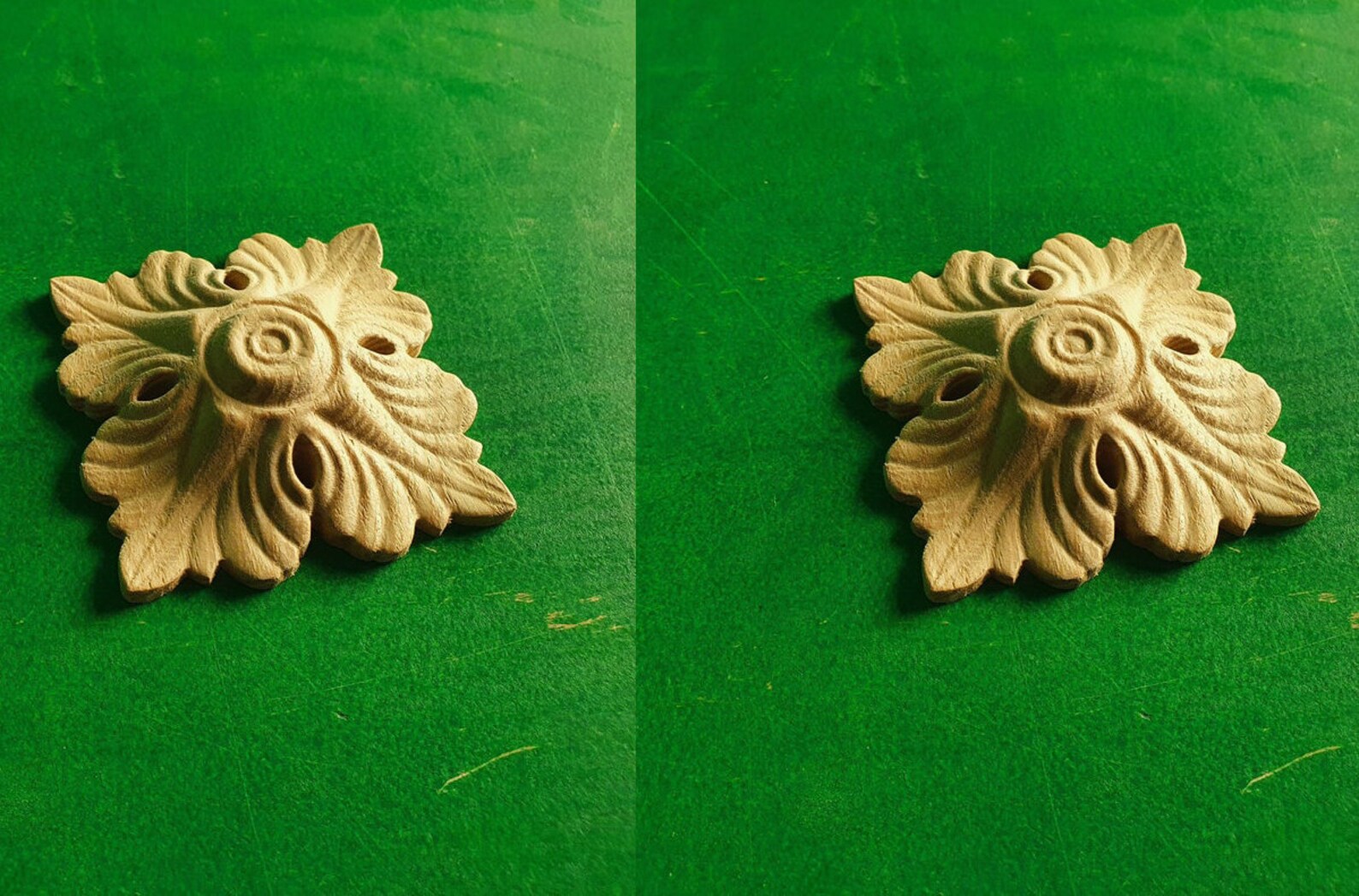 Pair of Carved Rosettes Unpainted Set of 2pcs Home Wall - Etsy