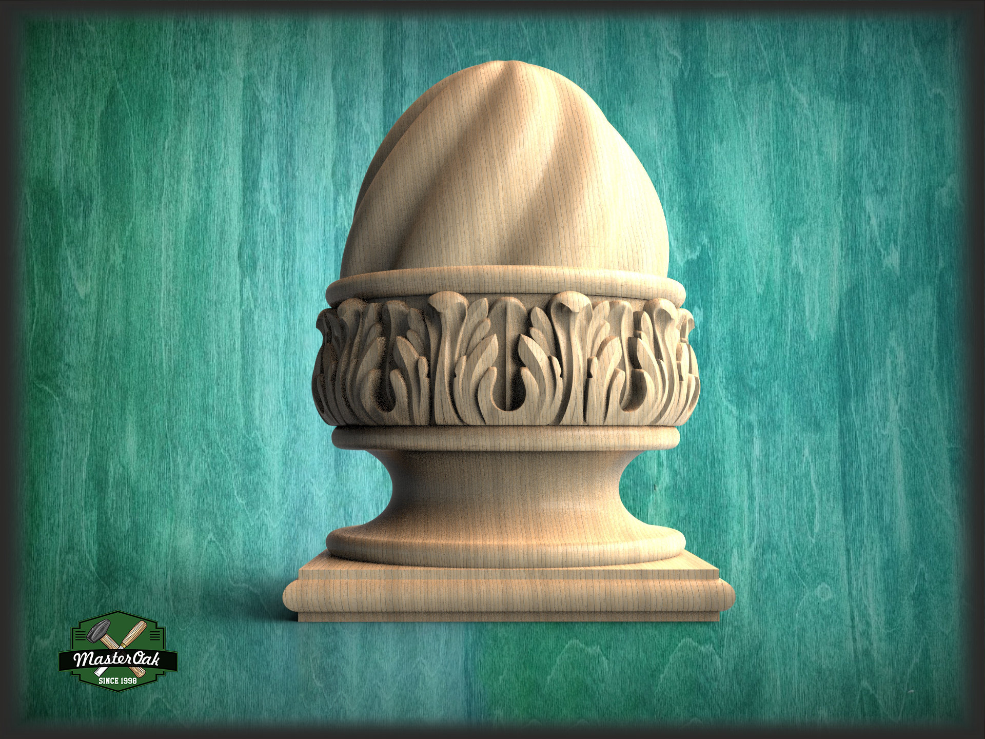 Carved Post Finials With Square Base Staircase Newel Post - Etsy