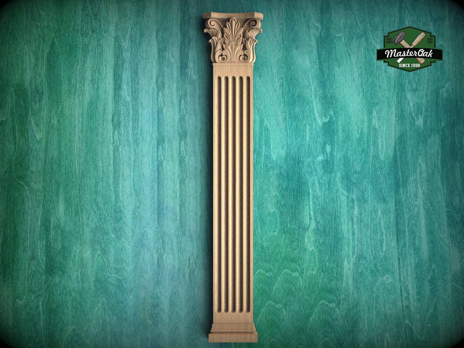 Neoclassical Elegance Wooden Pilaster, Classical Wood Ionic Pilaster ...