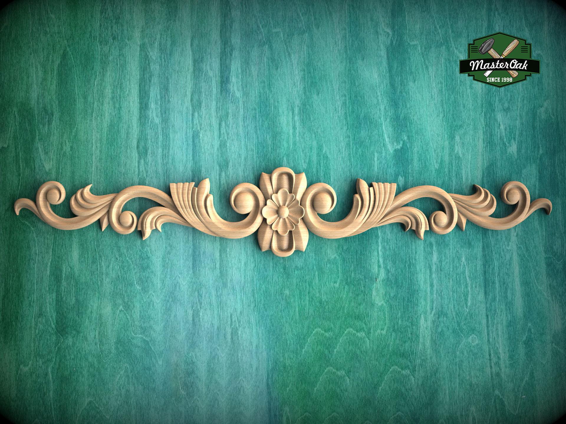 Elegant Floral and Scroll Wood Carved Onlay, Classic Furniture ...