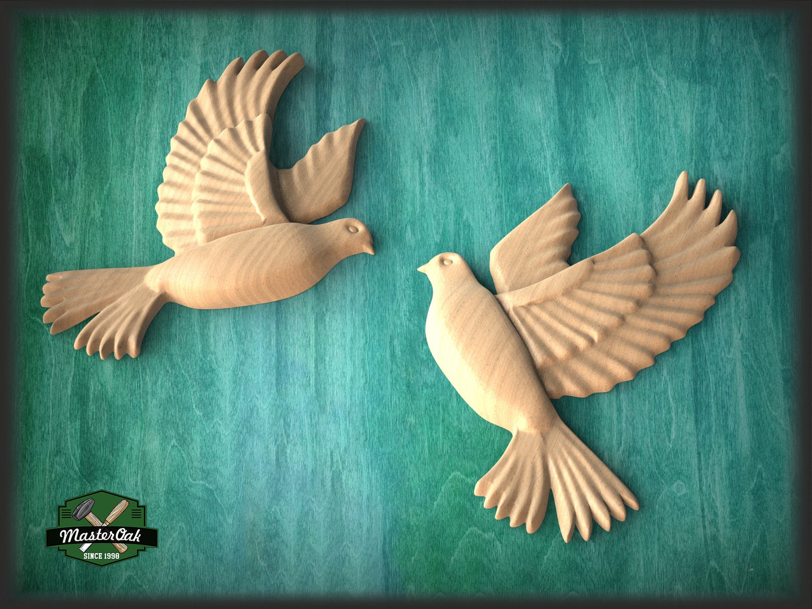 Two Doves Wooden Wall Decor Unfinished Carved Bird Wedding - Etsy