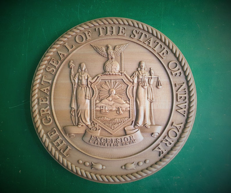 The Great Seal of the State of NEW YORK Coat of Arms of the - Etsy